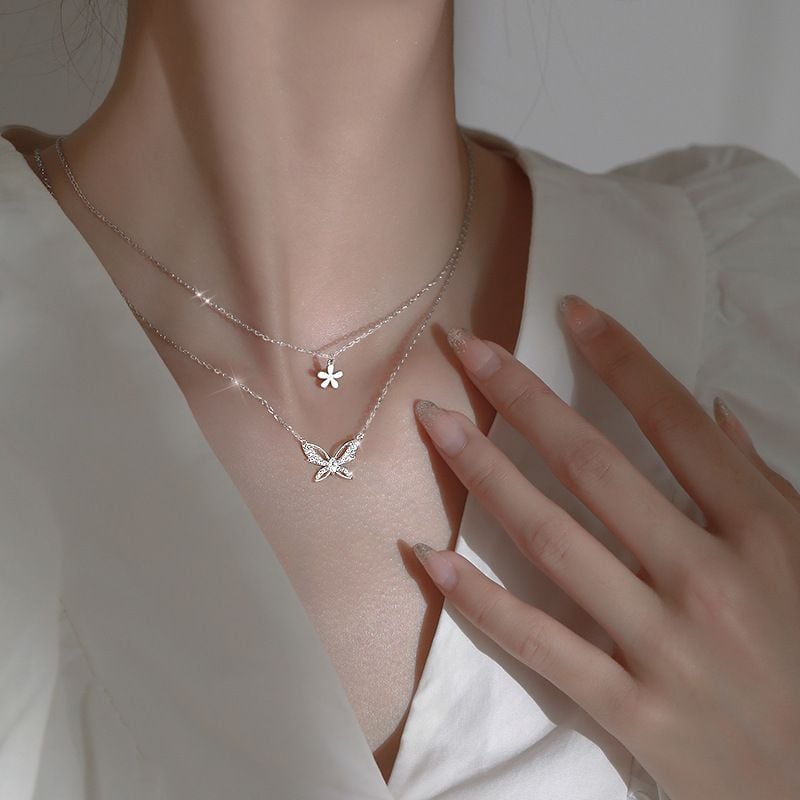 Dây chuyền bạc S925 - Vòng cổ nữ LÀGU Khăn Phụ Kiện - DC022