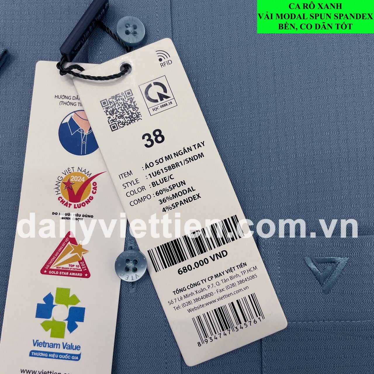 Sơ mi Việt Tiến lai ngang số 1854 – Việt Tiến | Miễn phí giao hàng toàn ...