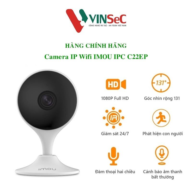 Camera IP Wifi IMOU IPC C22EP FullHD 1080P - Đàm thoại 2 chiều - Hàng ...