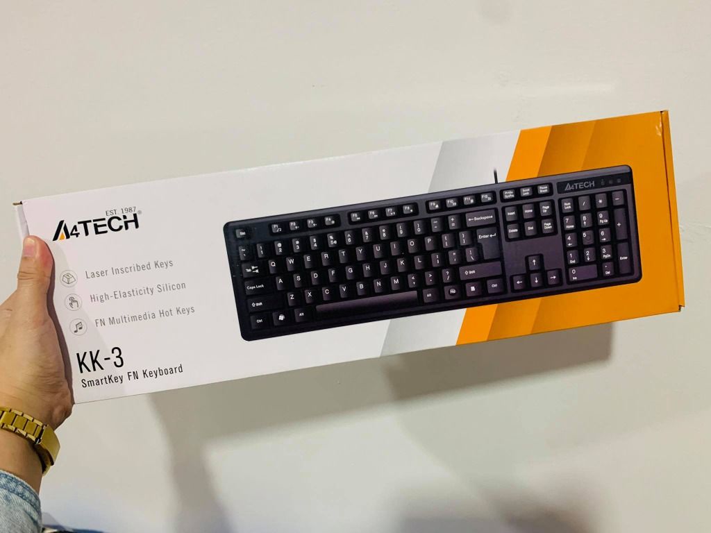 Bàn phím khắc laser có dây A4 TECH KK-3 – Hàng Chính Hãng – CÔNG TY TNHH VINSEC