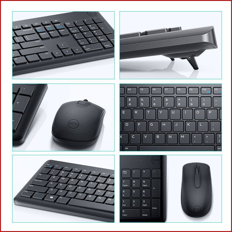 Bộ bàn phím và chuột không dây Dell KM117- Hàng Chính Hãng - Tem FPT – VINSeC Official Store