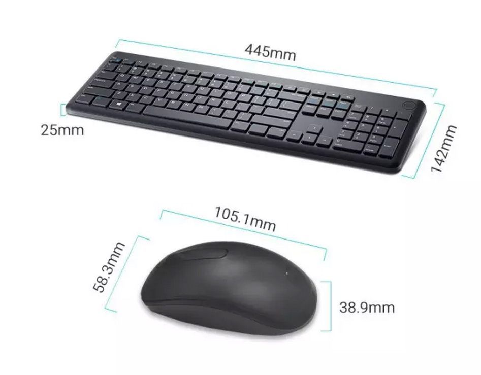 Bộ bàn phím và chuột không dây Dell KM117- Hàng Chính Hãng - Tem FPT – VINSeC Official Store