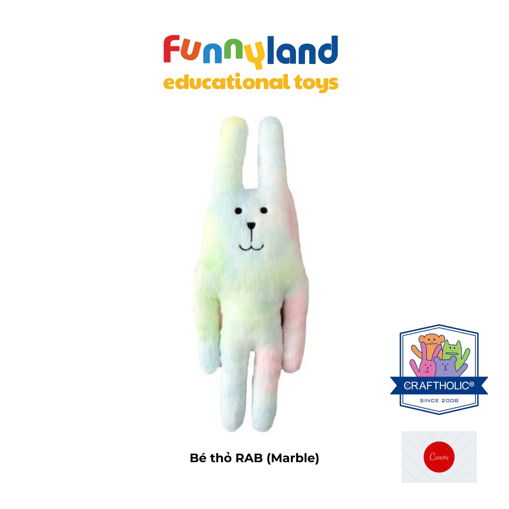 Gấu bông Nhật Bản Craftholic - Bé thỏ RAB (Marble)– Funnyland