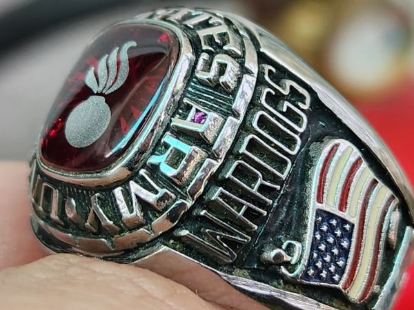 nhẫn mỹ xưa army Johns valadium – Sưu tầm hàng Tốt