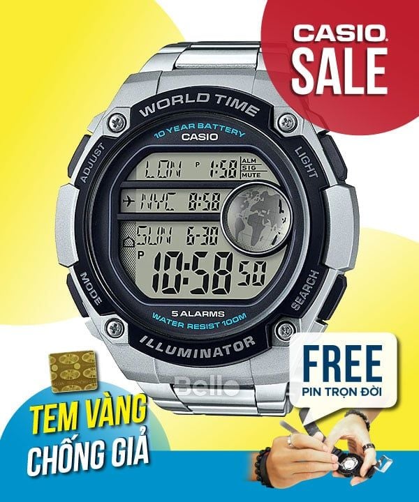 Casio AE-3000WD-1AVDF - Uy tín từ 2009, Tem vàng chống giả, Bảo hành 1 ...