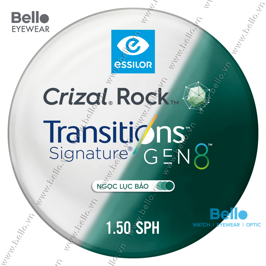 Tròng Kính Đổi Màu Essilor Transitions Gen 8 Ngọc Lục Bảo Emerald Gree ...