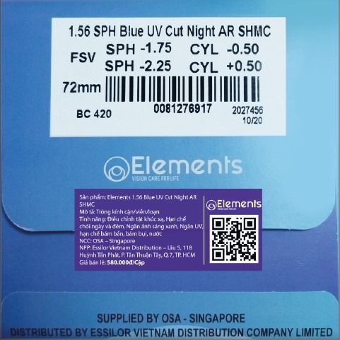 Tròng Kính Chống Chói Lái Xe Ngày Và Đêm Elements Night AR – Bello HN ...