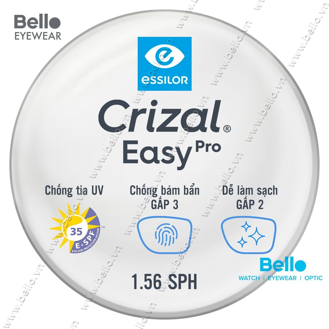 Tròng Kính Chống Tia UV Essilor Crizal Easy Pro – Bello HN & TP.HCM