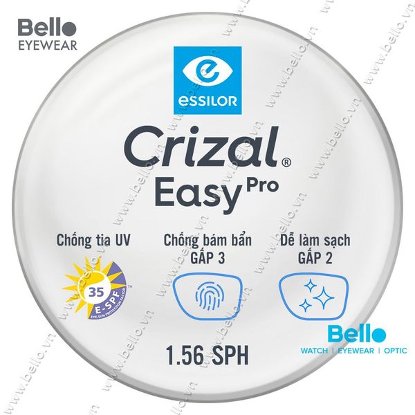 Tròng Kính Chống Tia UV Essilor Crizal Easy Pro – Bello HN & TP.HCM