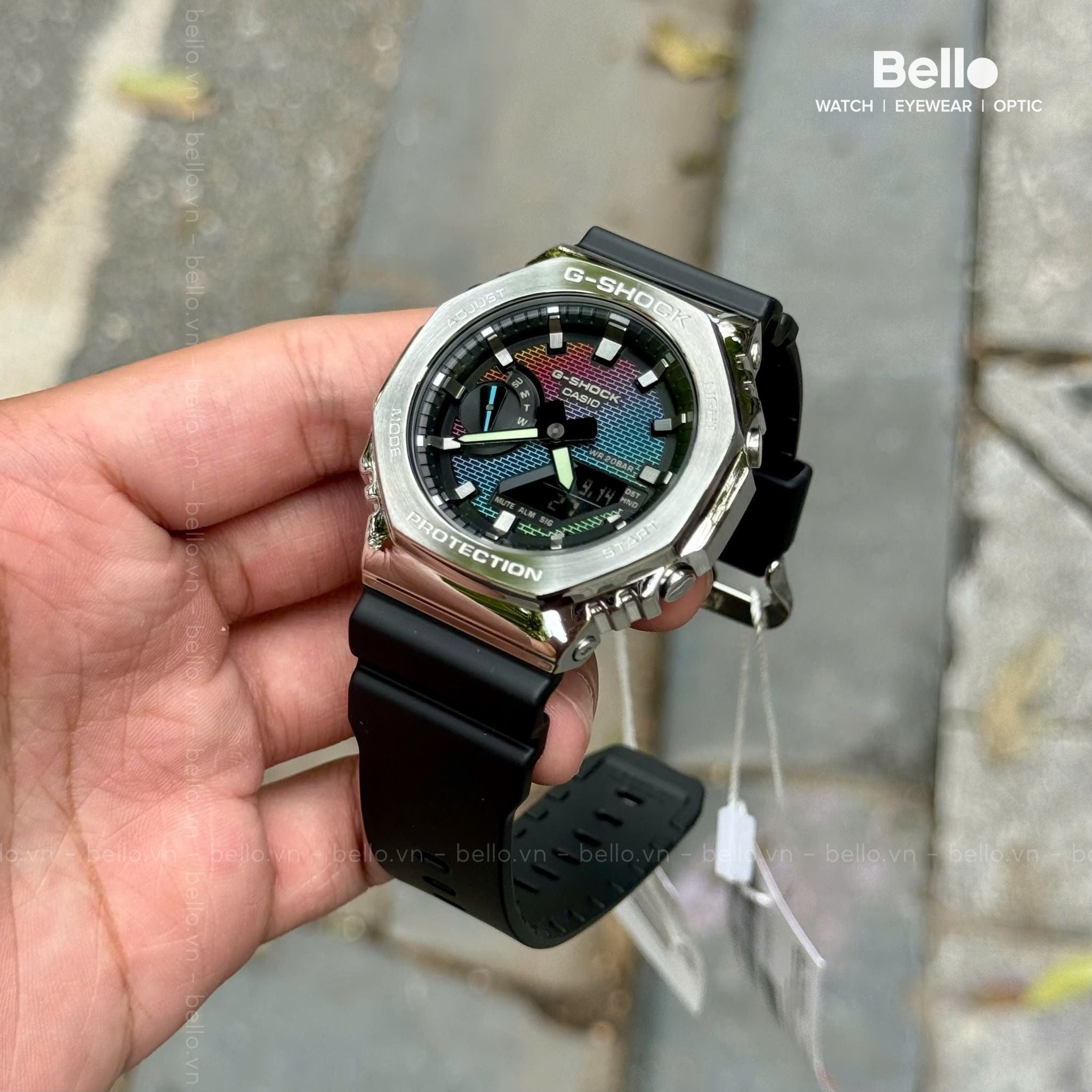 Casio G-Shock GM-2100RW-1A - Uy tín từ 2009, Tem vàng chống giả, Bảo h – Bello HN & TP.HCM