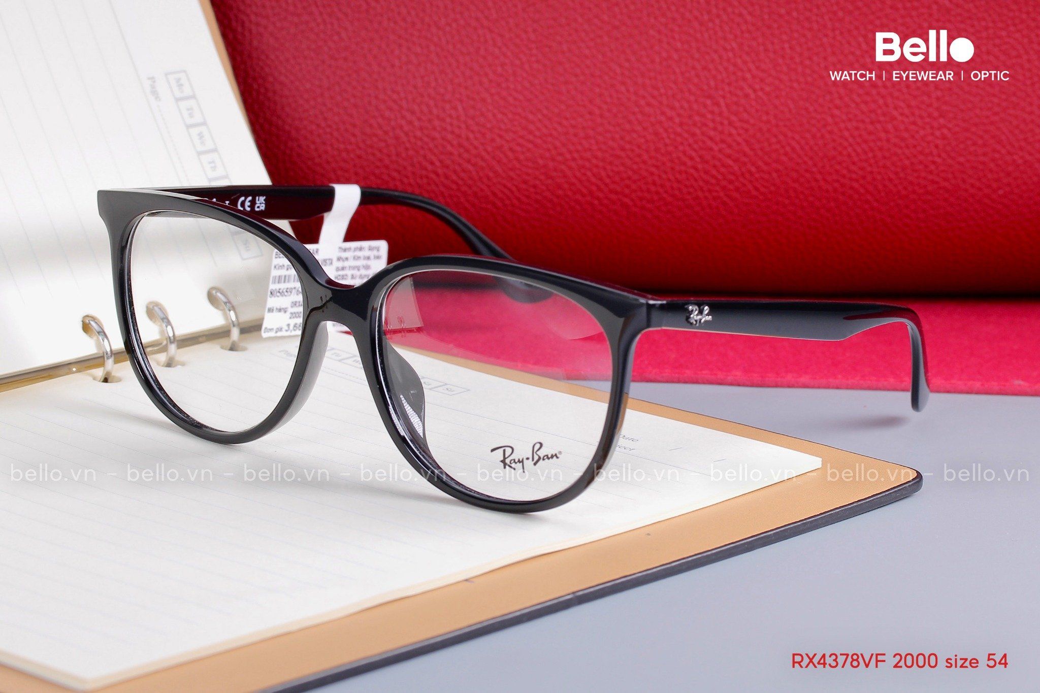 Gọng Kính Ray-Ban RX4378VF 2000 Size 54 chính hãng GIÁ TỐT LIÊN HỆ ...