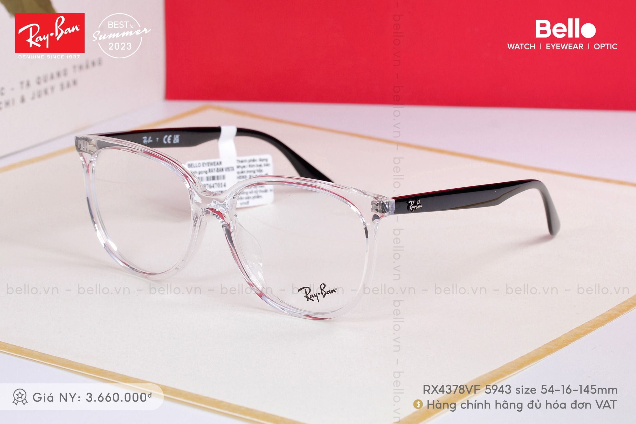Gọng Kính Ray-Ban RX4378VF 5943 Size 54 chính hãng GIÁ TỐT LIÊN HỆ ...