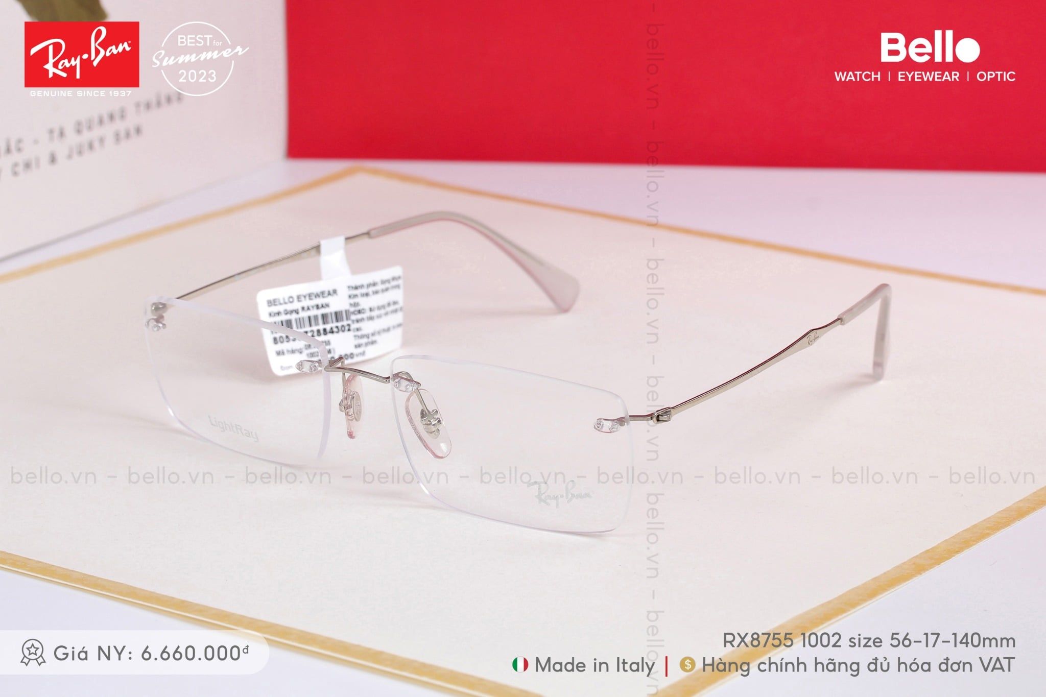Gọng Kính Ray-Ban RX8755 1002 size 56 chính hãng GIÁ TỐT LIÊN HỆ ...