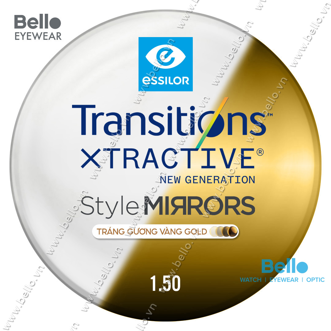 Essilor Transitions XTRActive New Generation Tráng Gương Vàng Gold ...