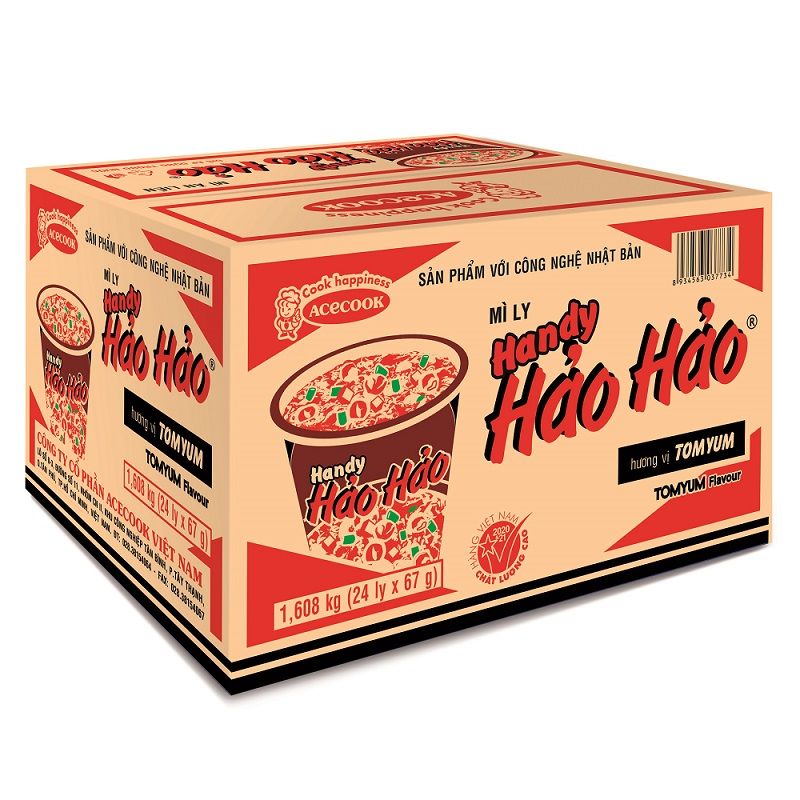 Thùng 24 Mì Ly Handy Hảo Hảo Tômyum 67g – AeonEshop