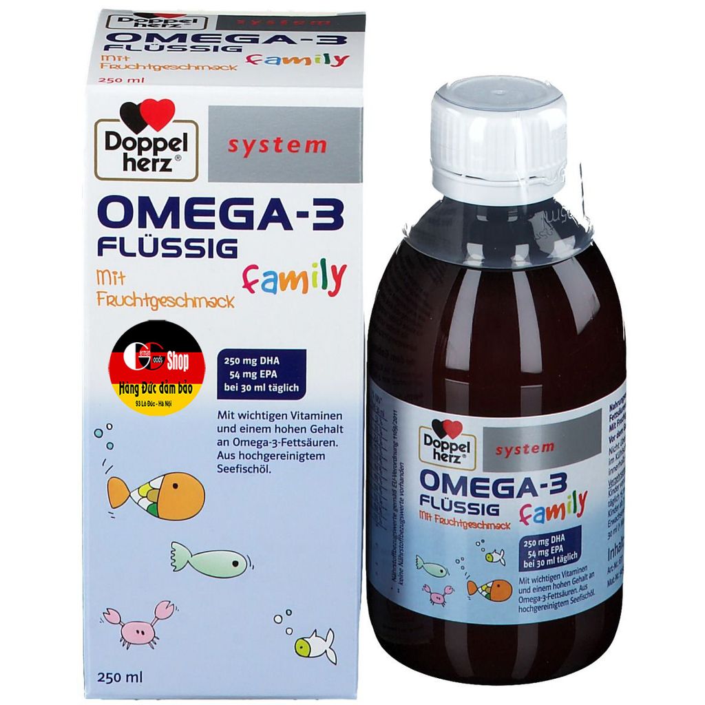OMEGA 3 DHA và EPA - Siro bổ sung Omega 3 Family Doppelherz lọ 250ml ...