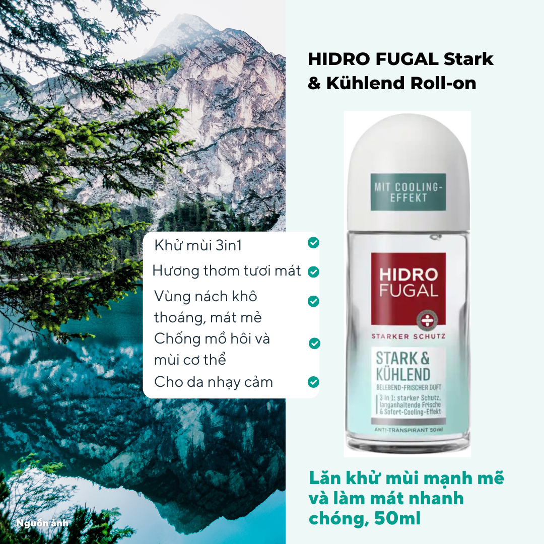 Lăn khử mùi làm mát nhanh chóng - HIDRO FUGAL Stark & Kühlend Roll-on ...