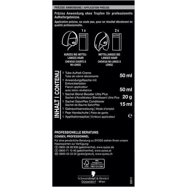 SYOSS 13-0 Thuốc tẩy tóc màu vàng sáng, nâng tông mà không làm xơ tóc ...