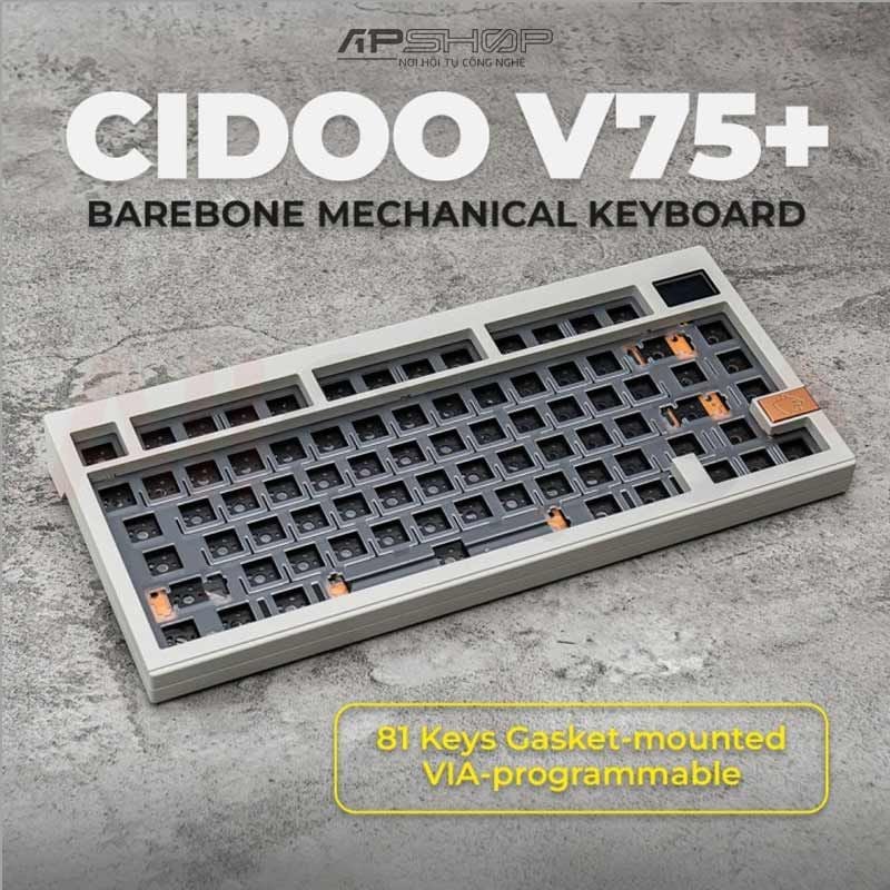 KIT bàn phím cơ không dây Cidoo V75 Plus Hotswap 5 Pin | 3 Mod | Layou ...