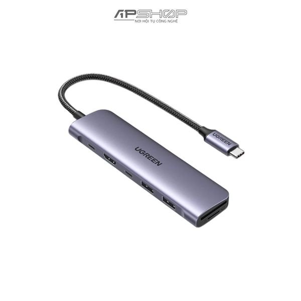HUB UGREEN USB C to 2 x USB3.0 + USB C + HDMI + SD&TF + PD 4K 30Hz 152 ...