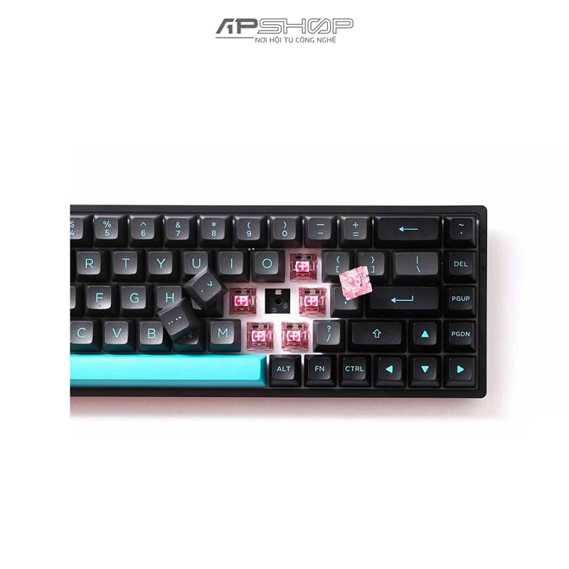 Bàn phím AKKO 3068B Plus 3 Mode Black Cyan Hotswap | Chính hãng – APSHOP.VN