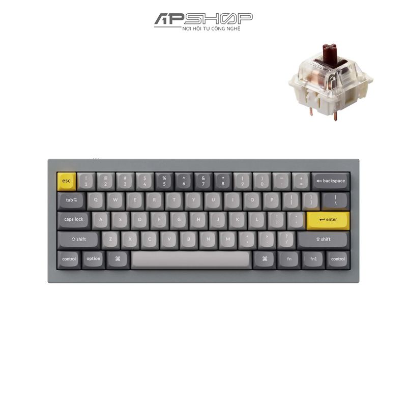 Bàn phím Keychron Q4 Silver Grey B Full Assembled | Chính hãng – APSHOP.VN