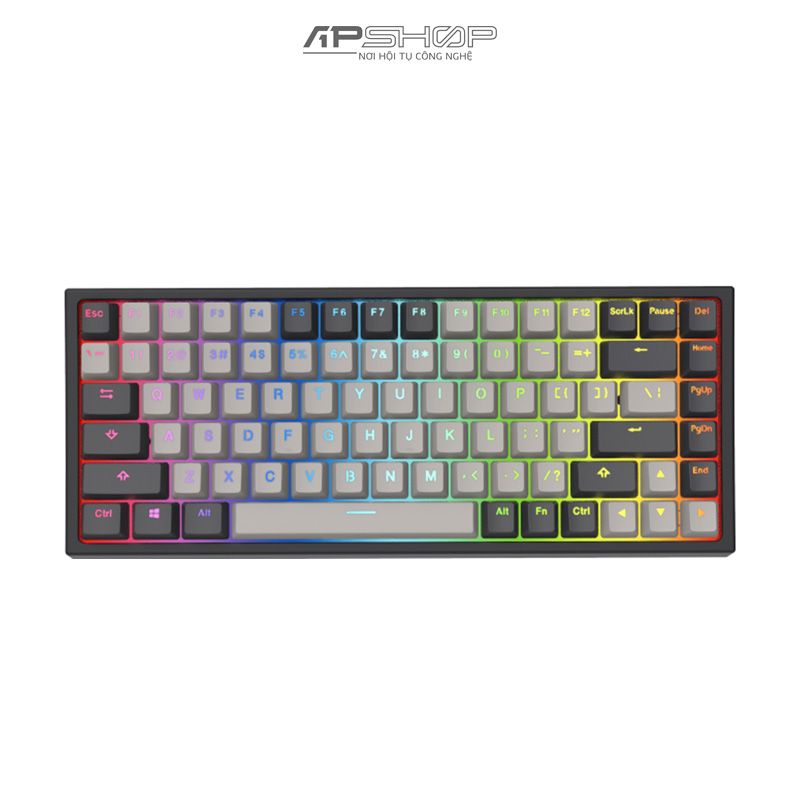 Bàn phím Keycool KC84 B01 Black Gray RGB 3 Modes Bluetooth / Wireless ...