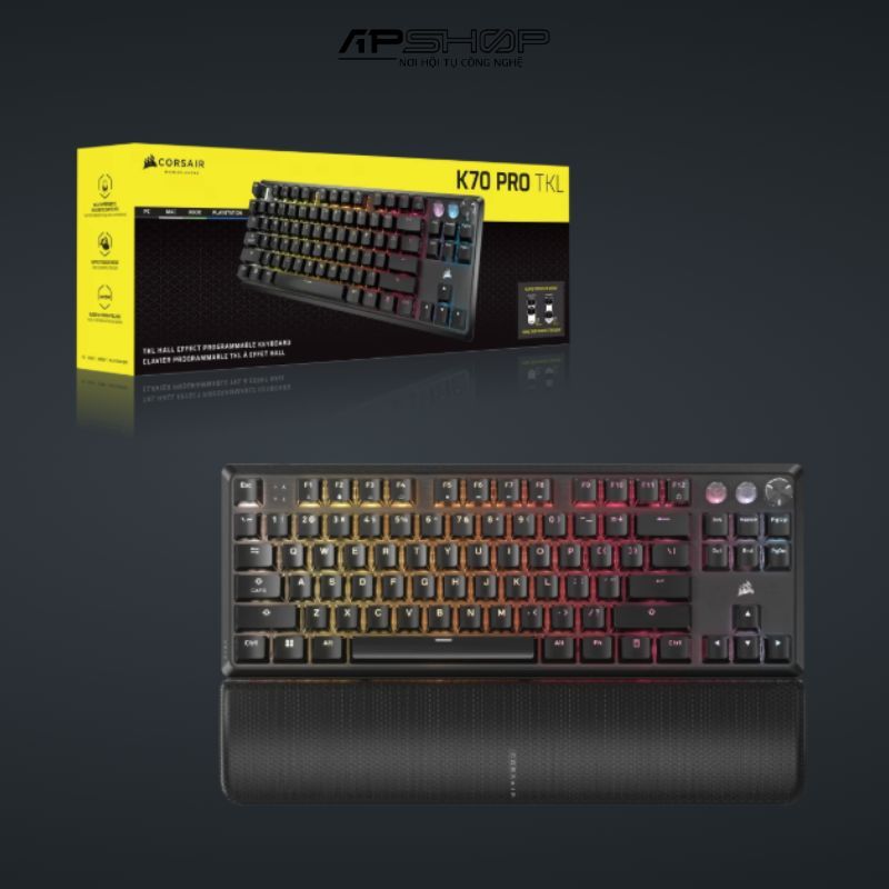 Bàn phím Corsair K70 PRO TKL RGB Black – APSHOP.VN