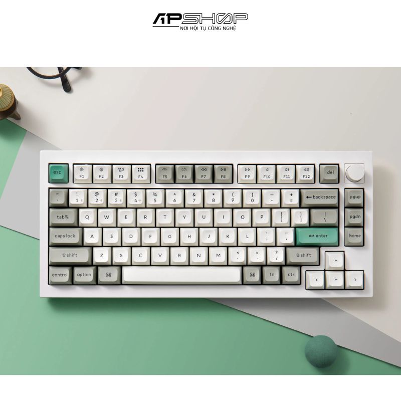Bàn phím Keychron Q1M P Shell White RGB Knob Hotswap – APSHOP.VN