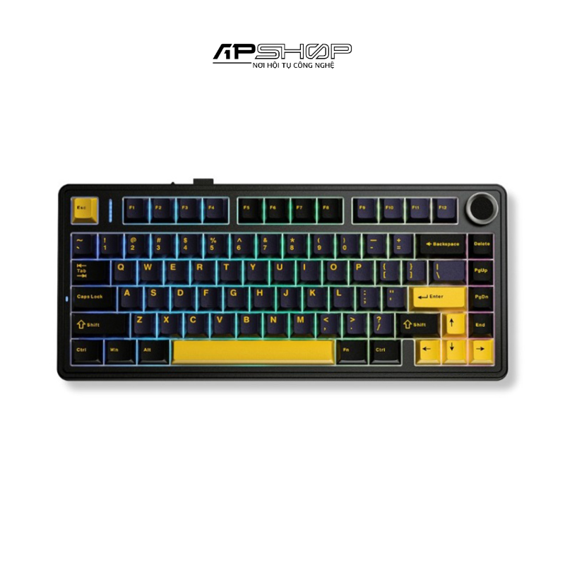 Bàn phím không dây AULA F75 Đen - Xanh đậm - Cam – APSHOP.VN