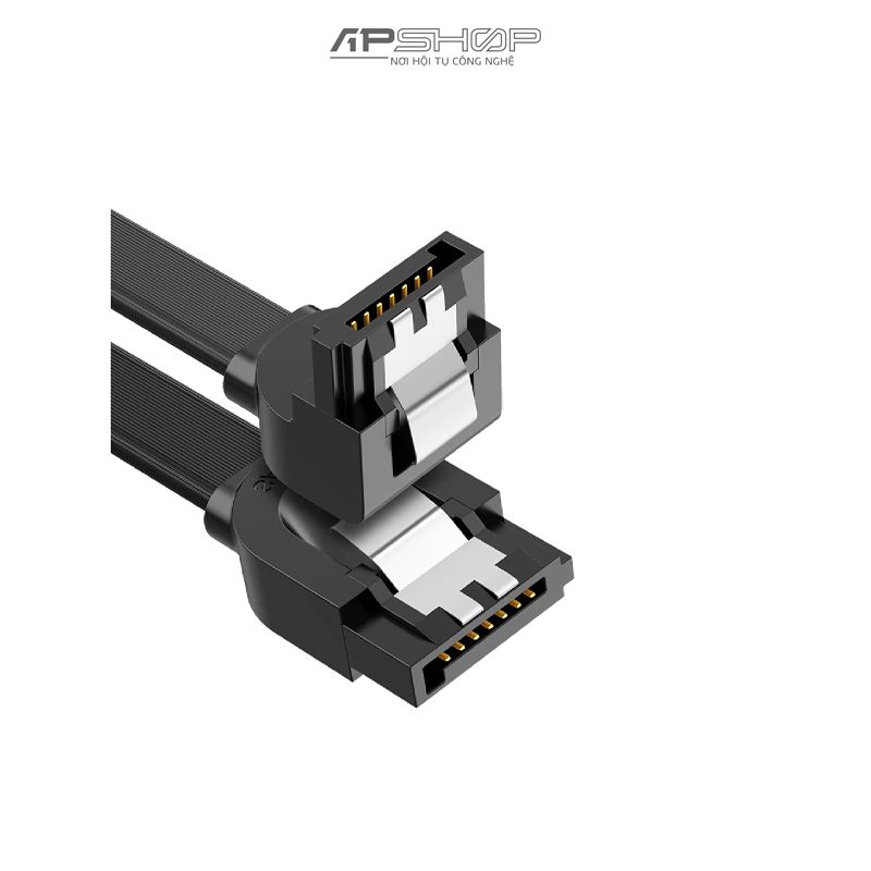 Cáp UGREEN Angled SATA 3 Data Cable 0.5m Black US217 – APSHOP.VN