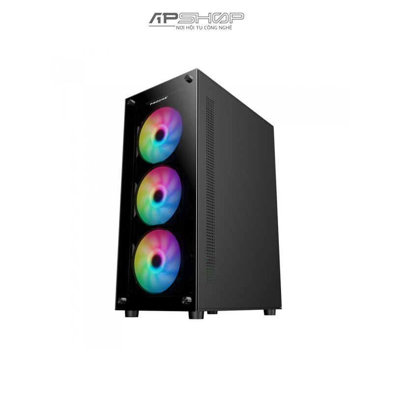 Case máy tính hiệu CoolerPlus G315 | 4 Fan Rainbow | Mặt kính – APSHOP.VN