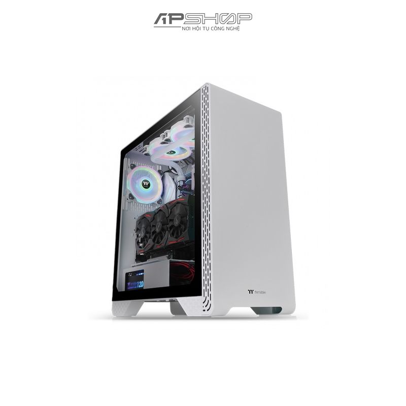 Case Thermaltake S300 Snow Edition Tempered Glass Mid-Tower Chassis ...