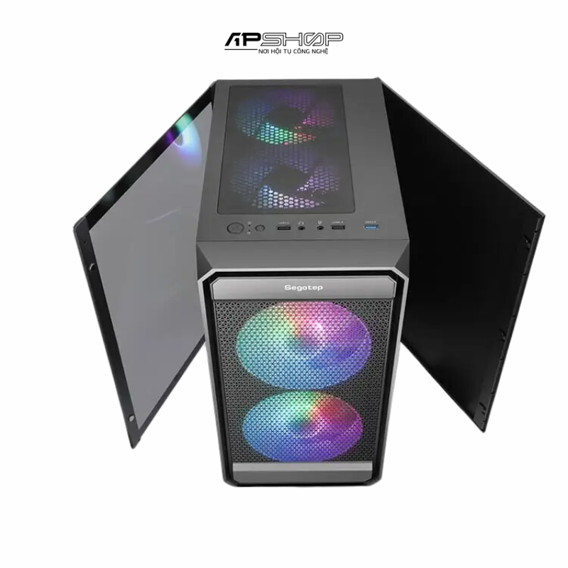 Case Segotep ARTIST 2F RGB Black | Chính hãng – APSHOP.VN
