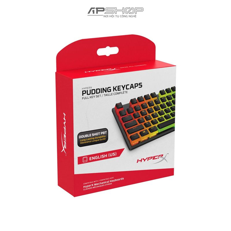 Keycap HyperX Pudding Double Shot PBT 104 phím | Chính hãng – APSHOP.VN