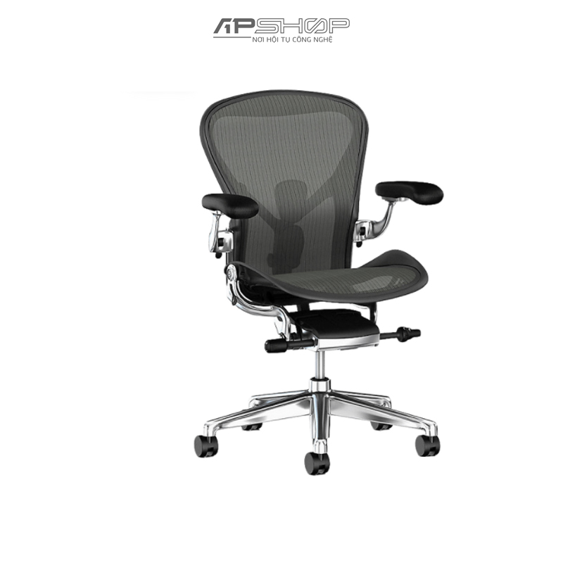 Ghế Ergonomic Herman Miller Aeron 2 Black Graphite | Chính Hãng – APSHOP.VN