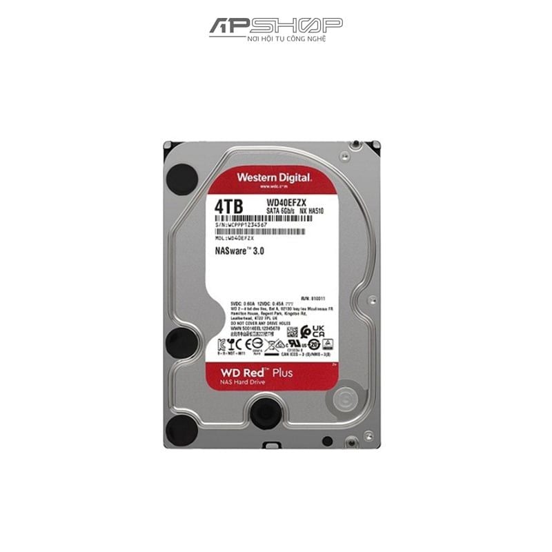 HDD Western Digital Red Plus 4TB 5400RPM WD40EFZX | Chính hãng – APSHOP.VN