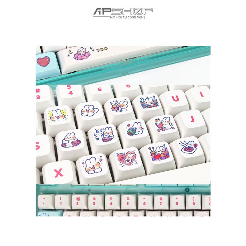 Keycap APS Rabbit Colors White Blue XDA Profile – APSHOP.VN