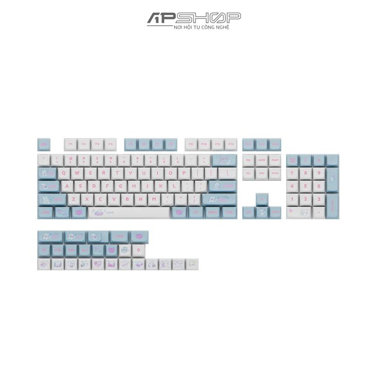 Keycap APS Rabbit Colors White Blue XDA Profile – APSHOP.VN