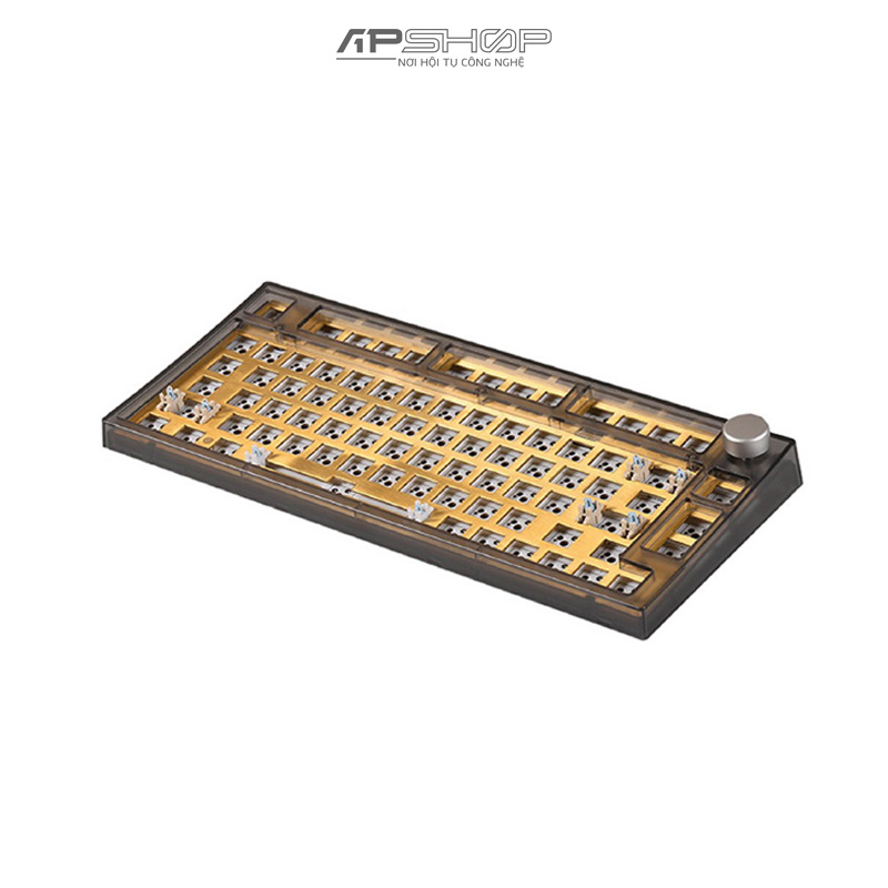 Kit Bàn phím Keydous NJ80 AP Smoke Case Brass Plate 3 Mode Bluetooth ...