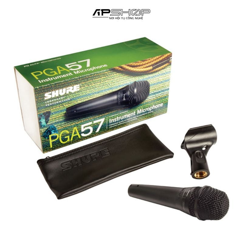 Micro thu âm nhạc cụ dynamic cardioid Shure PGA57 không kèm dây – APSHOP.VN