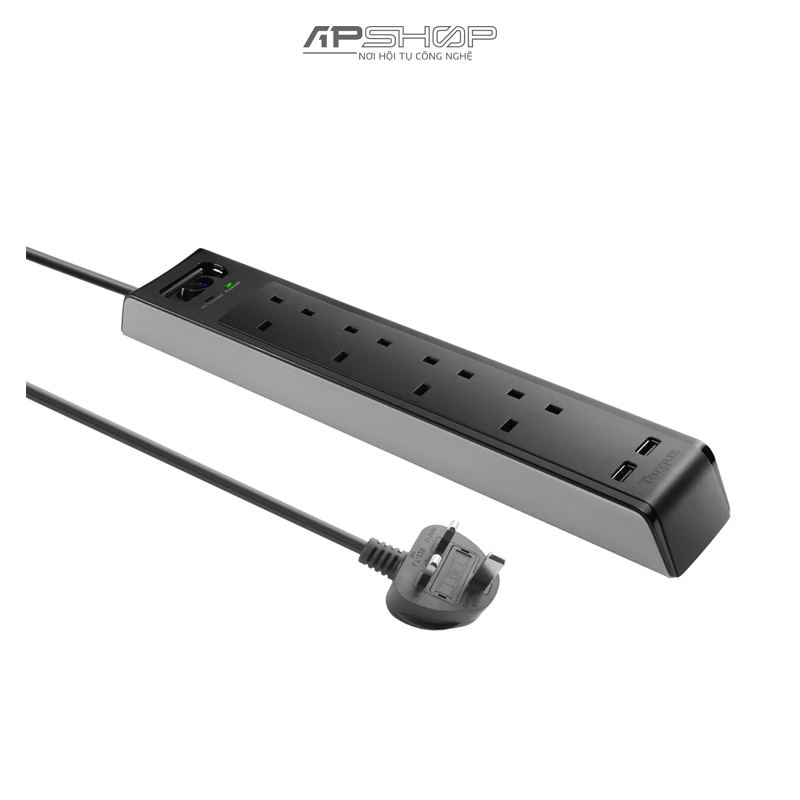 Ổ điện Targus Smart Surge 4 APS10 4 ổ cắm jack vuông , 2 USB Ports | C – APSHOP.VN
