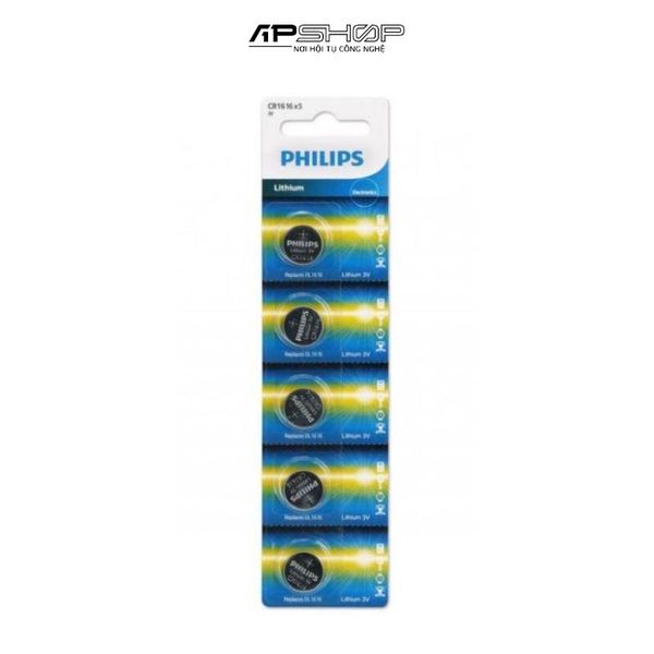 Pin Lithium 50mAh Philips CR1616P5B | Vỉ 5 viên | Điện thế: 3.0V ...
