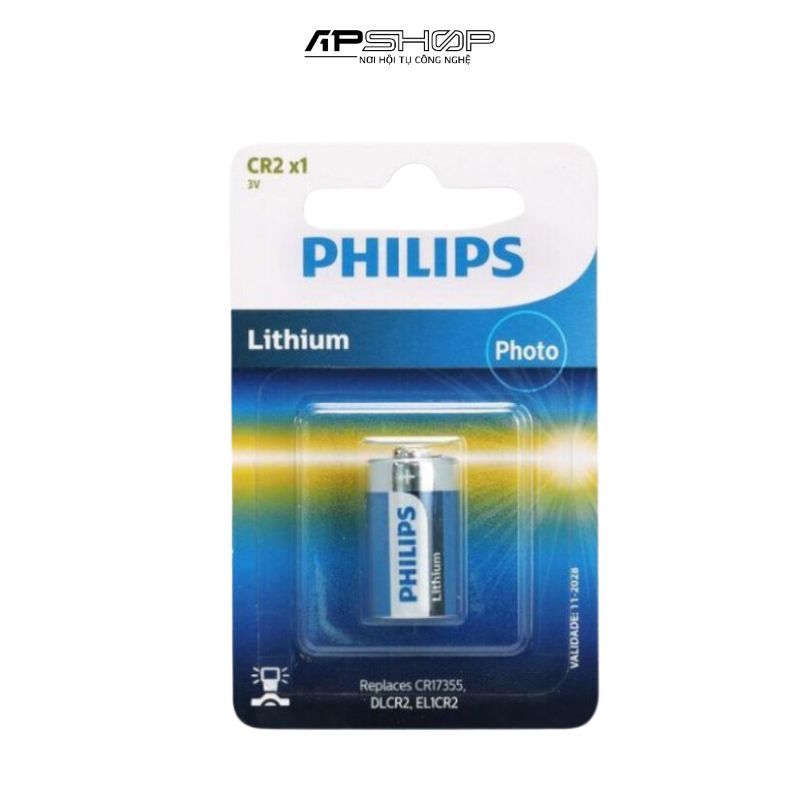 Pin Lithium 900mAh Philips CR2 | Vỉ 1 viên | Điện thế: 3.0V – APSHOP.VN