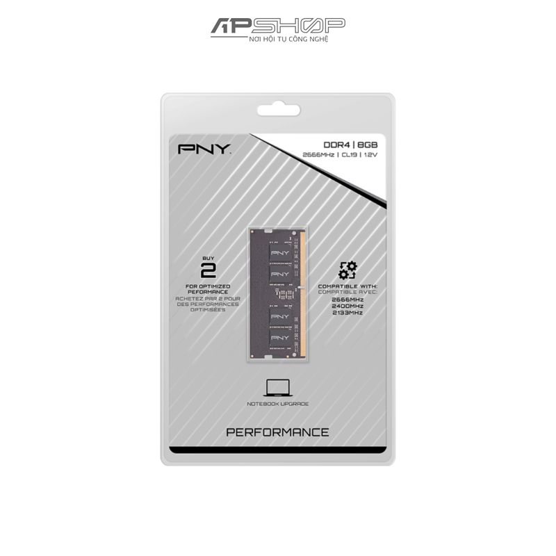 RAM Laptop Hiệu PNY 8GB DDR4 Bus 2666 SOUDIMM – APSHOP.VN