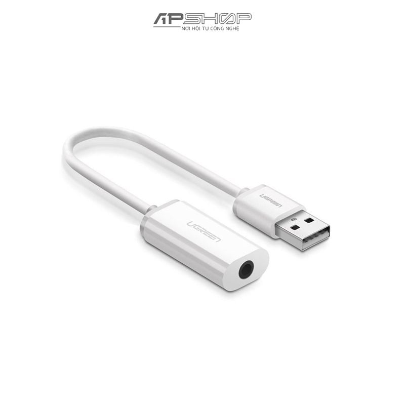 Sound Adapter UGREEN USB A Male to 3.5 mm Aux Cable US206 – APSHOP.VN