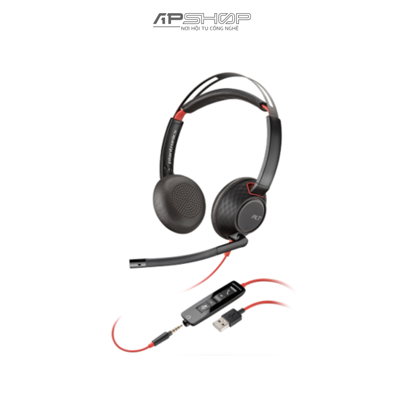 Tai nghe có dây Poly Blackwire 5220 Stereo USB C – APSHOP.VN