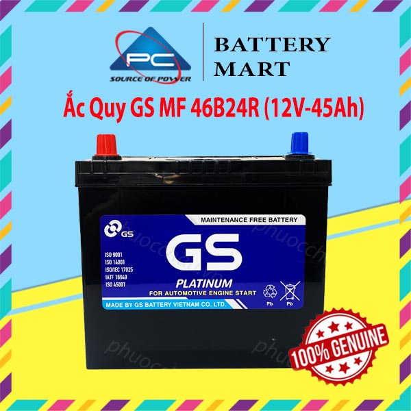 Ắc Quy GS MF 46B24R (12V-45AH)