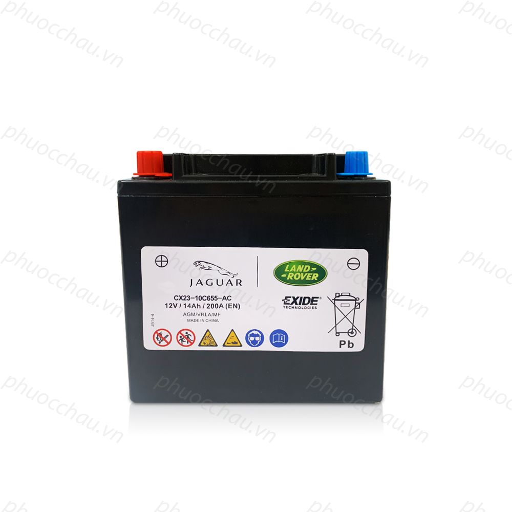 Ắc quy phụ xe Range Rover, Land Rover, Jaguar 12V14AH 200A (EN) CX23-1