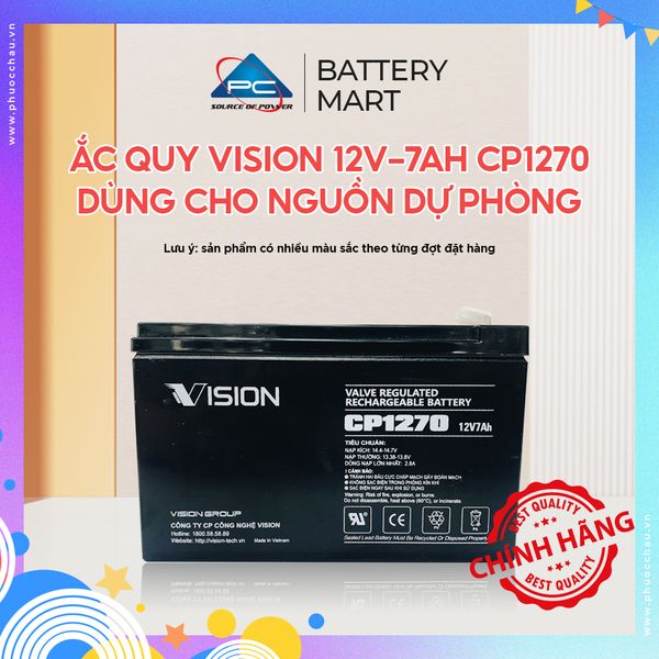 Ắc Quy Lưu Điện VISION CP1270 (12V-7AH)
